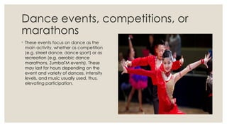 participate in an organized events that promoting fitness. | PPTX