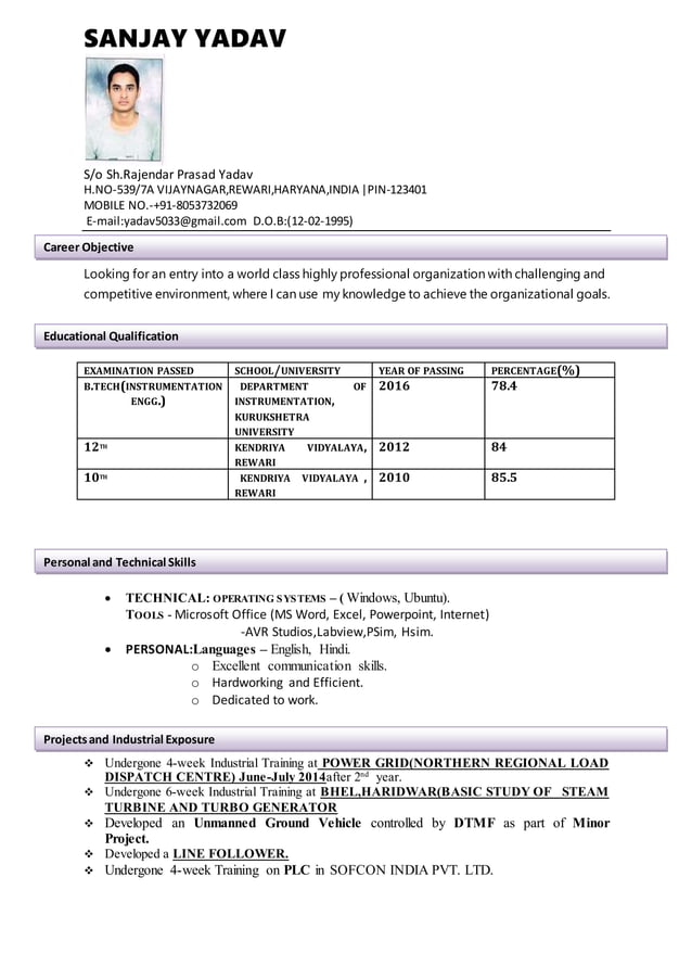 sanjay resume (2) | PDF