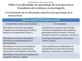 Este documento explica los tipos de dislexia que podemos encontrar | PPTX
