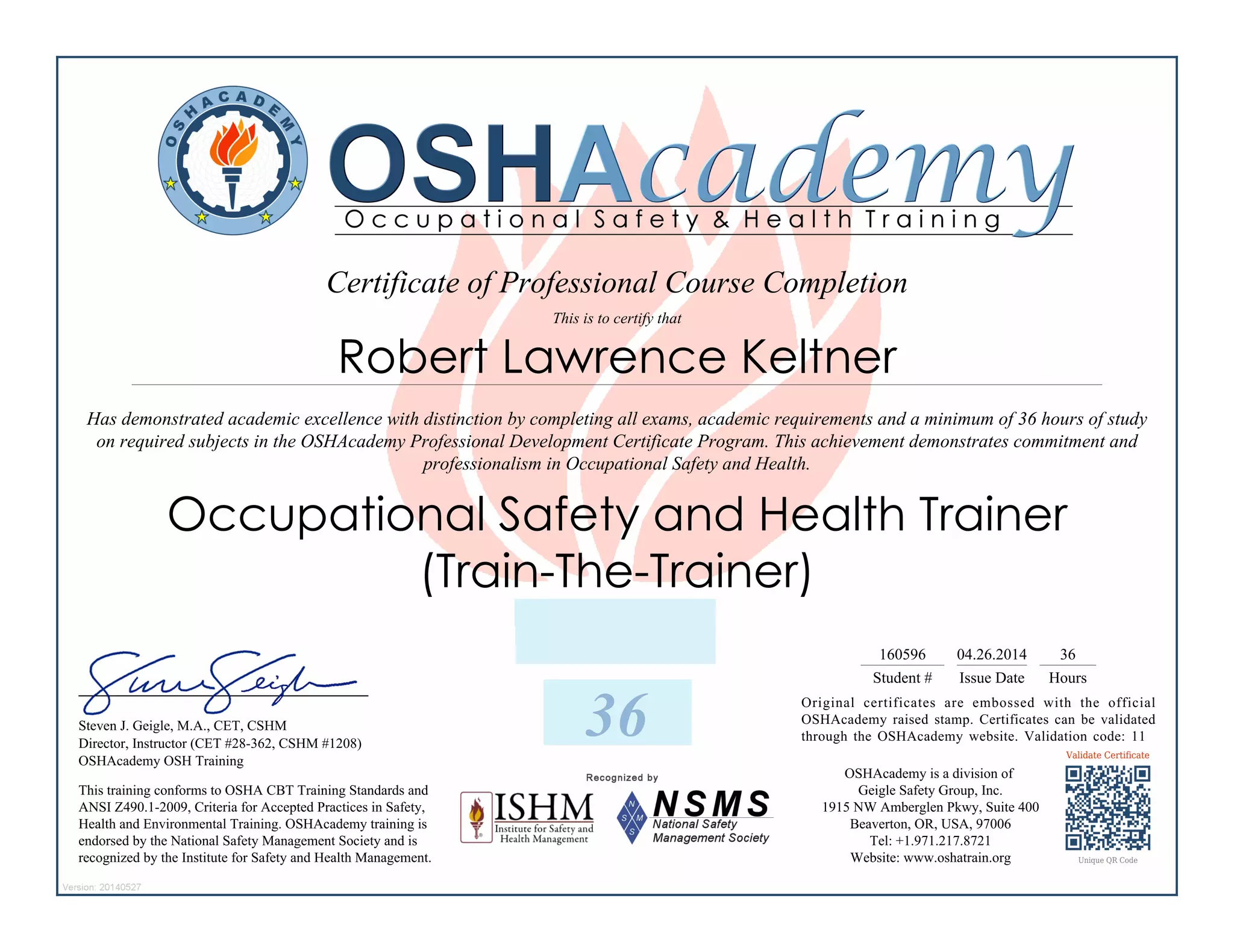HSE Trainer Certification | PDF