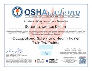 HSE Trainer Certification | PDF