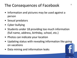 Facebook Presentation Privacy and tagging | PPT