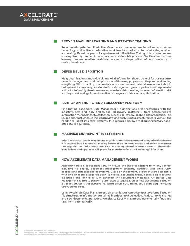 Recommind-AXC-Data-Management-Intelligent-Information-Governance-DS ...