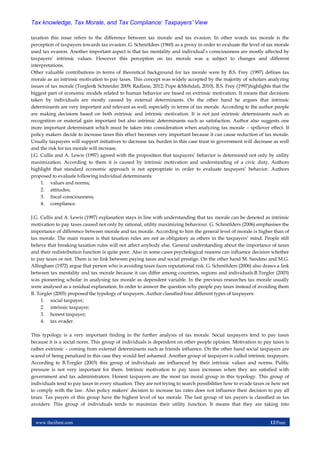 Tax knowledge, Tax Morale, and Tax Compliance : Taxpayers’ View | PDF | Business Accounting ...