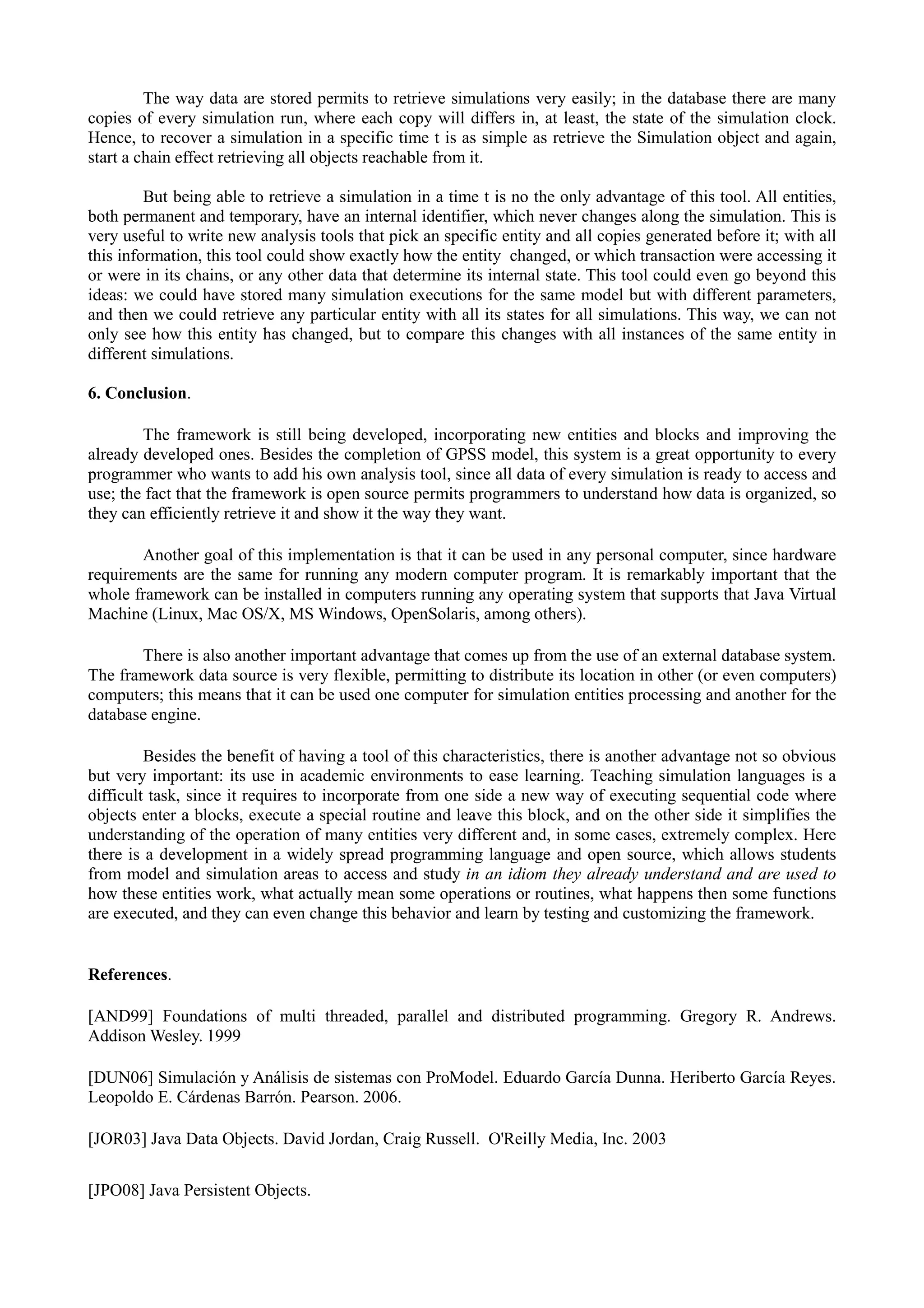 Open Modeling And Simulation Framework For Evolutive Analysis Pdf Databases Computer