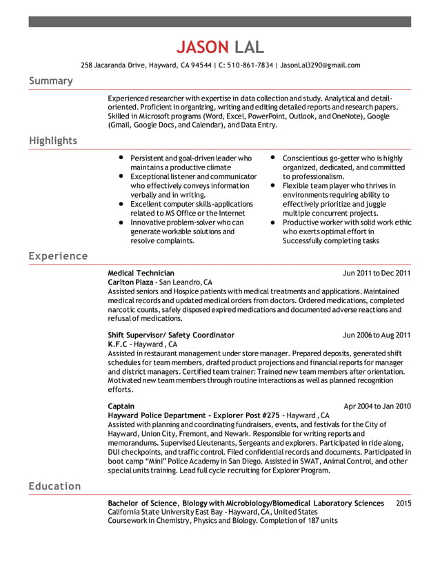 JASON LAL_RESUME | PDF