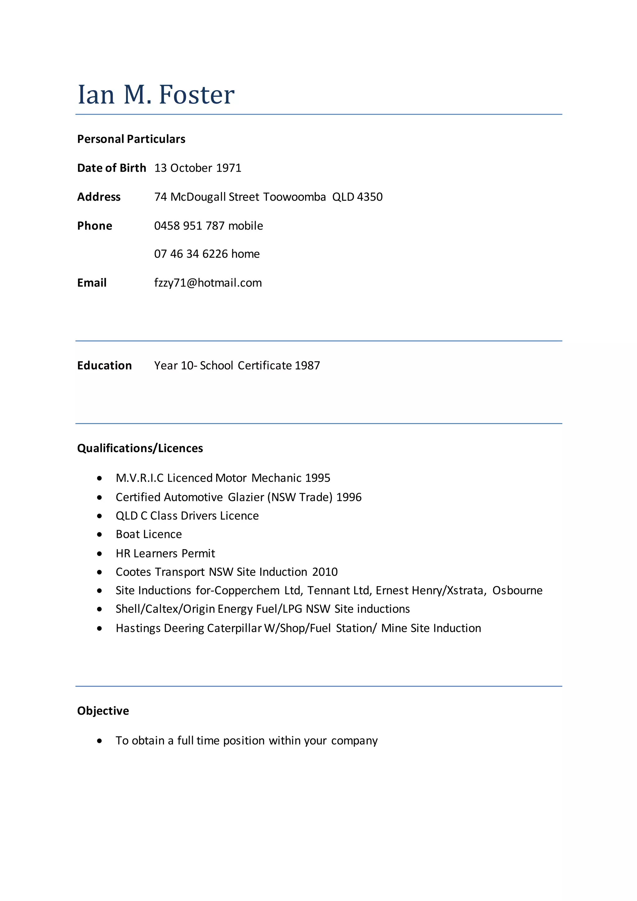 Ian M Foster CV | PDF