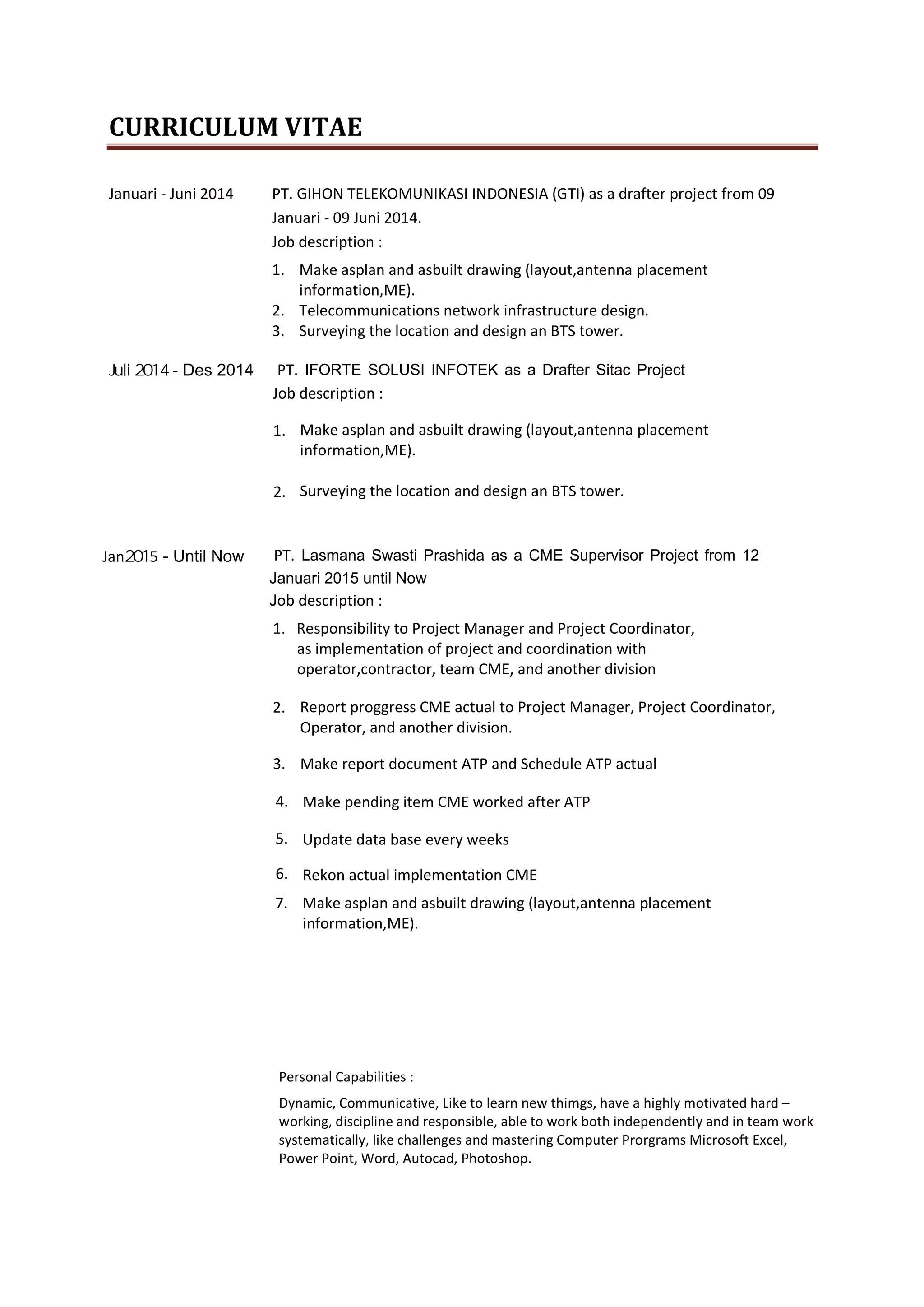CV Erdi Satria | PDF