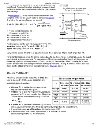 555 and 556 timer circuits | PDF