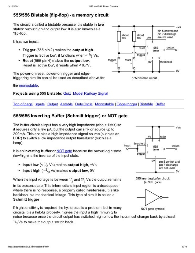555 And 556 Timer Circuits