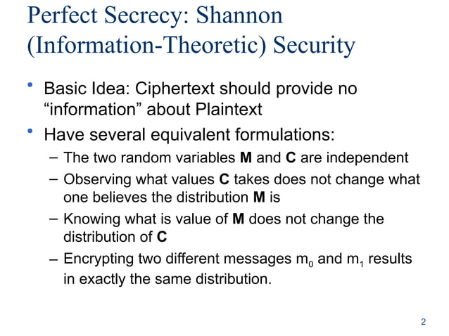 hannon's perfect secrecy_important point of ppt.ppt