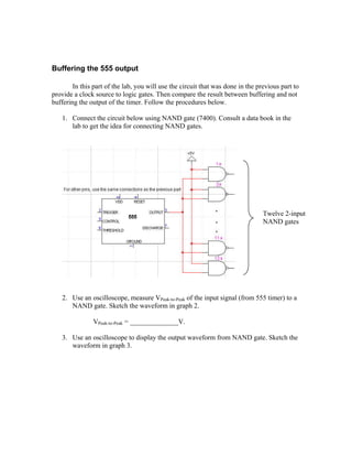 555 timer lab projects | PDF