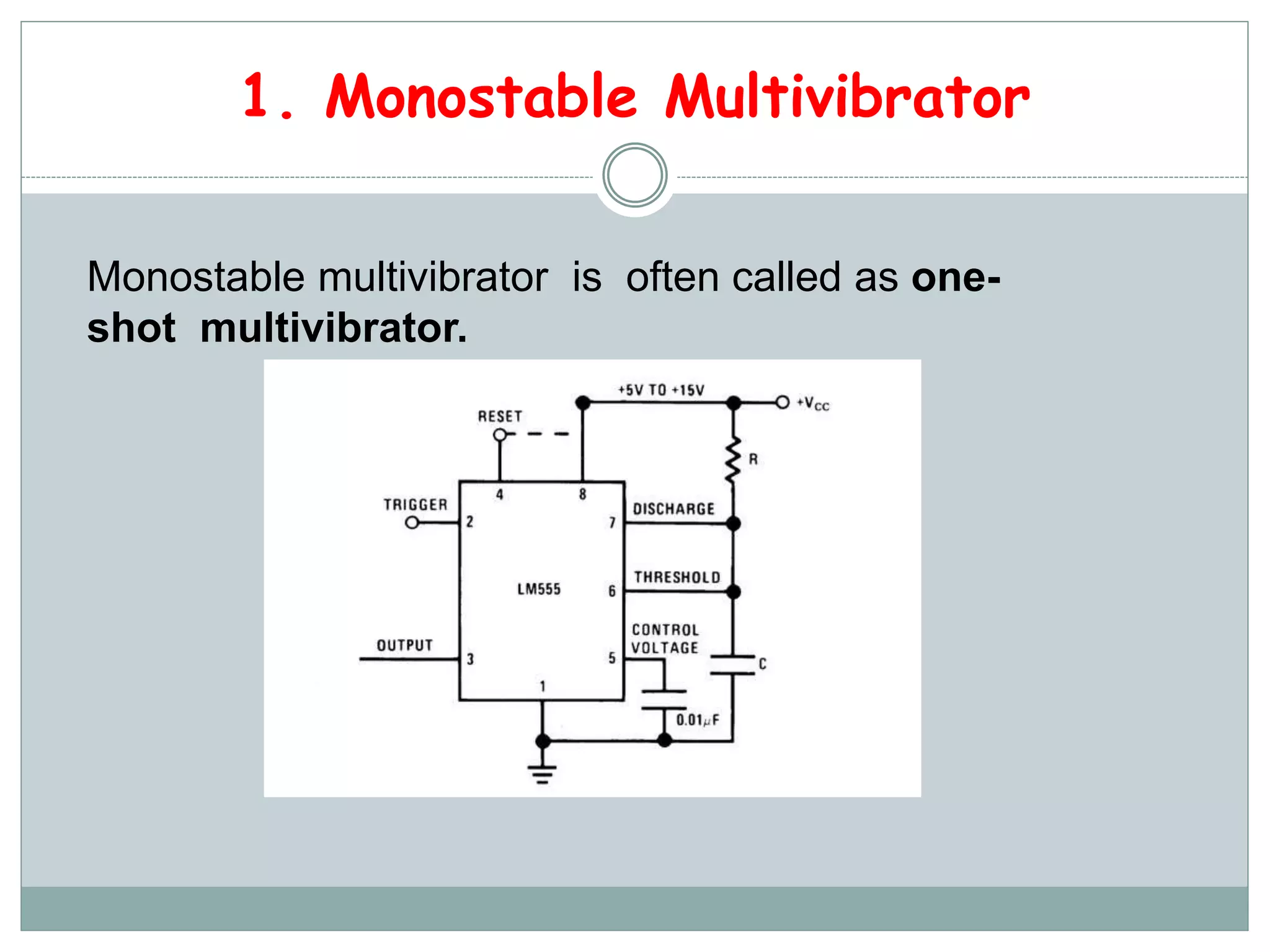 555 Timer integrated circuit and its applications | PPTX