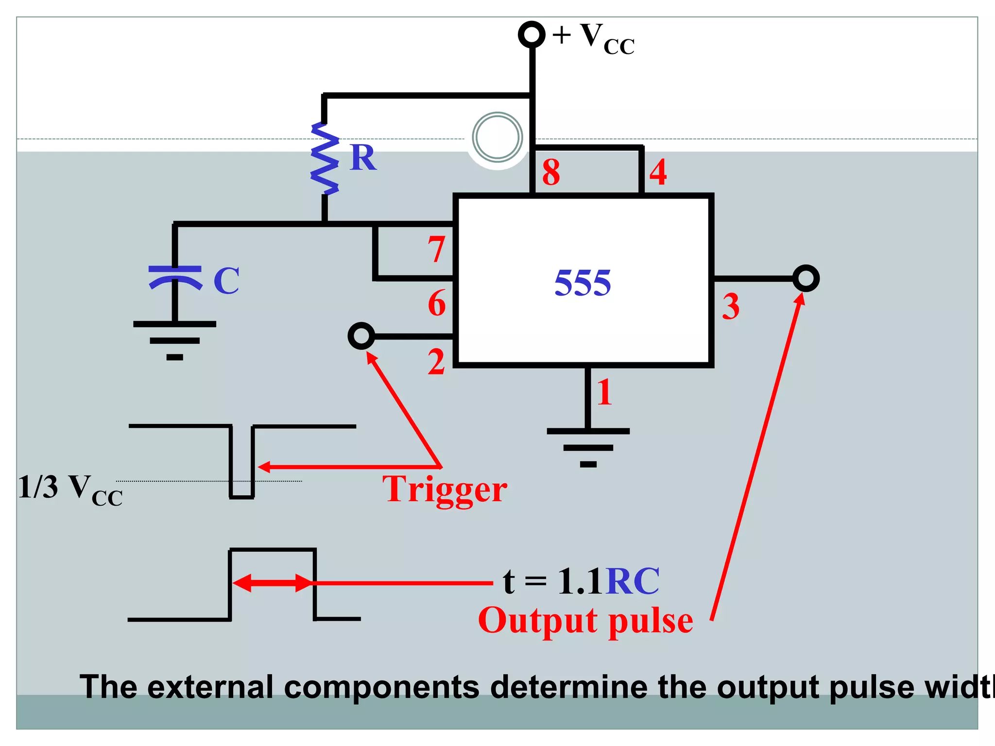 555 Timer integrated circuit and its applications | PPTX