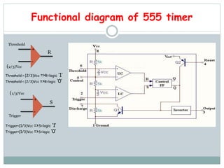 555 Timer integrated circuit and its applications | PPTX