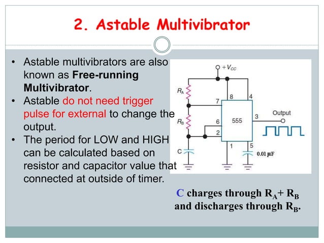 555 Timer integrated circuit and its applications | PPTX