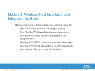 555 vnx unifiedimp_m05 windows host install & int block | PPTX