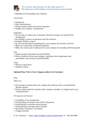 Structured Sales Process Overview | PDF