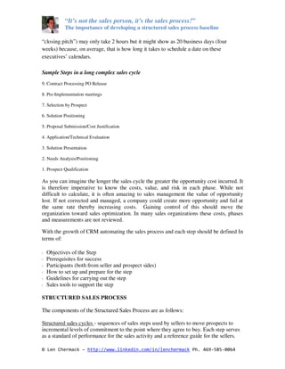 Structured Sales Process Overview | PDF