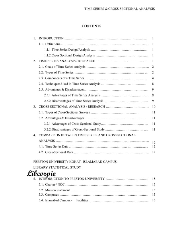 TIME SERIES & CROSS ‎SECTIONAL ANALYSIS | PDF