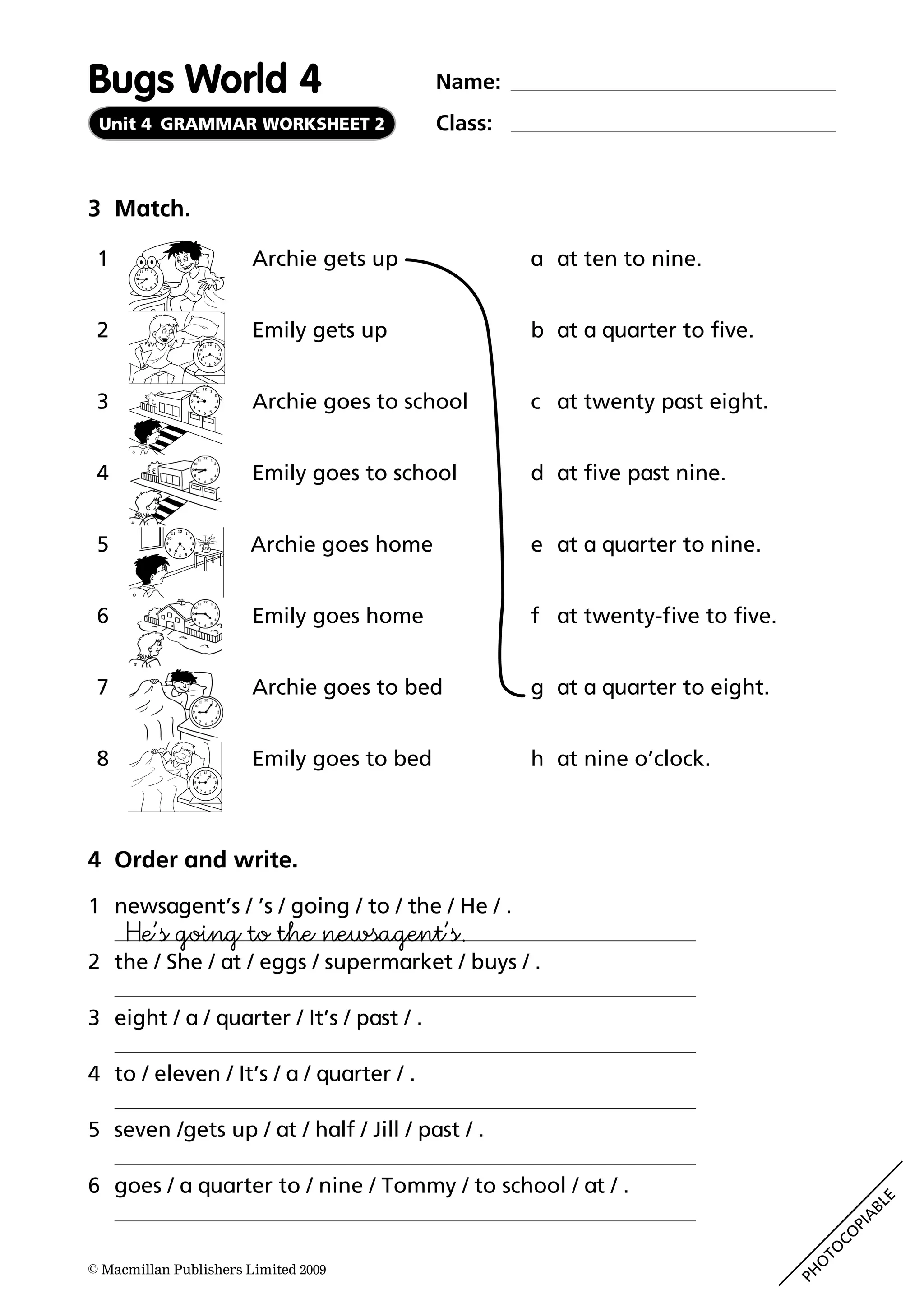 55646786 bugs-world-4-grammar-worksheets(2) | PDF