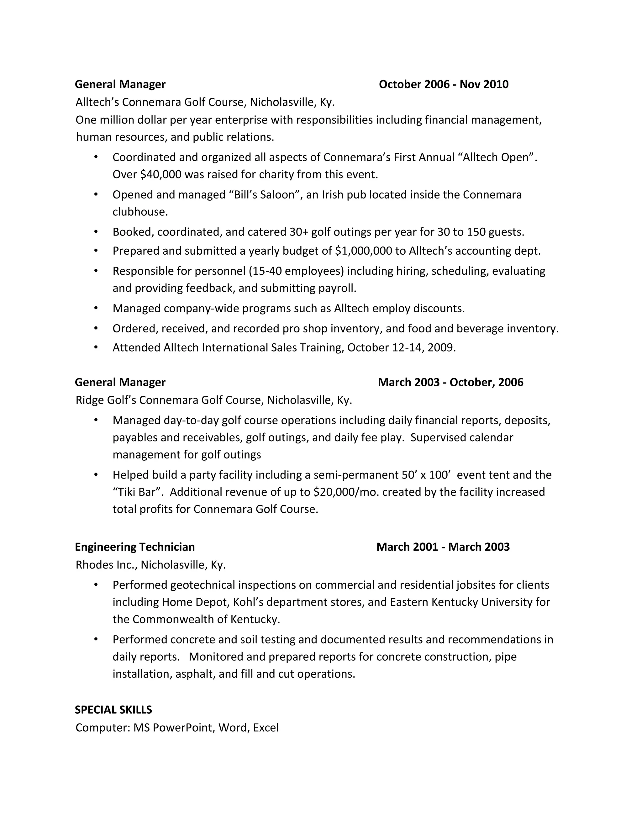 RUSSELL SMOAK resumelib1 | PDF | Golf | Sports