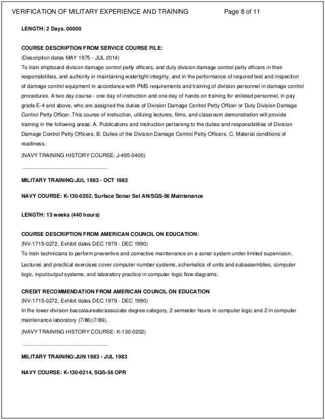 VMET_Document - VERIFICATION OF MILITARY EDUCATION AND TRAINING (2015…