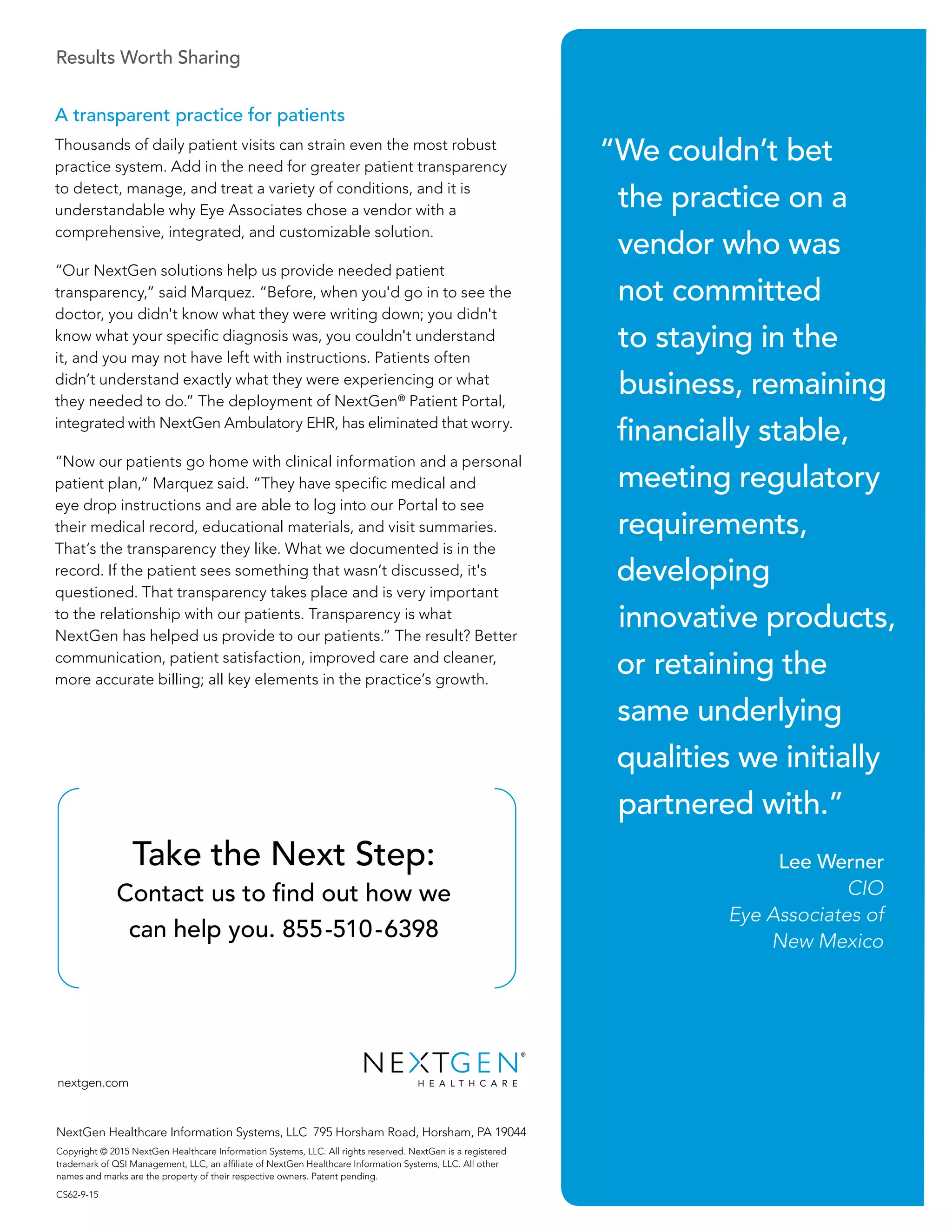 nextgen-healthcare-case-study-eye-associates-new-mexico-cs62 | PDF