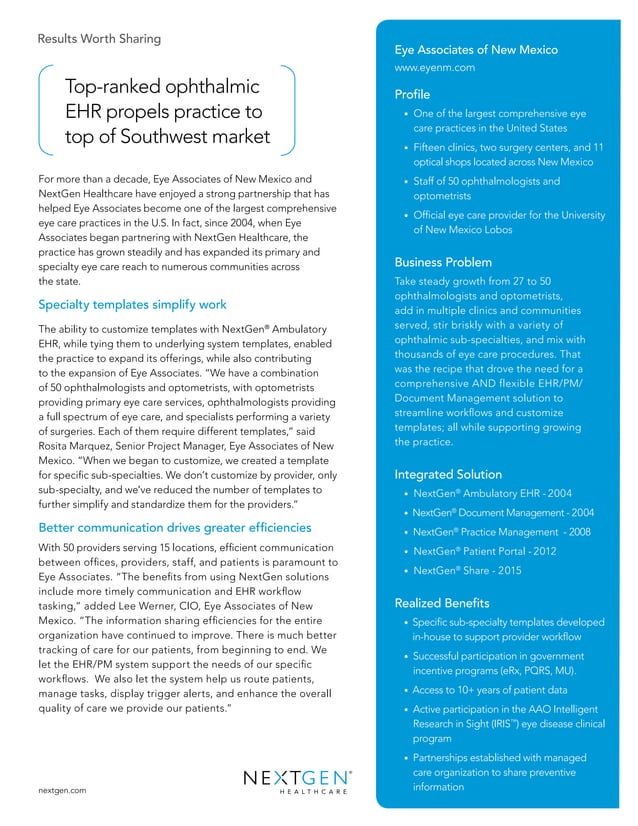 nextgen-healthcare-case-study-eye-associates-new-mexico-cs62 | PDF