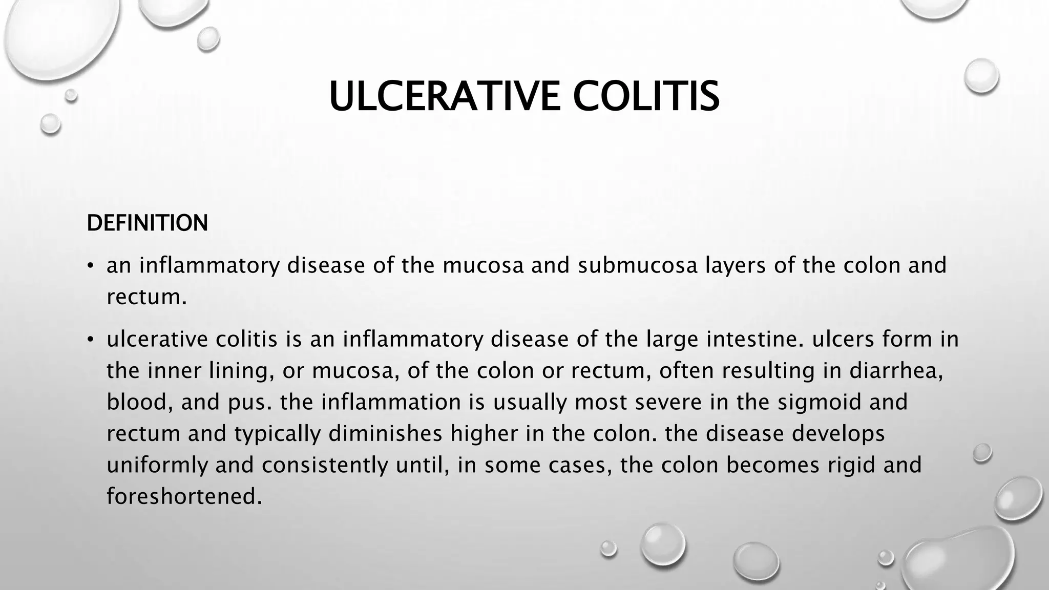 TWO MAIN TYPE OF INFLAMMATORY BOWEL DISEASE ppt | PPTX