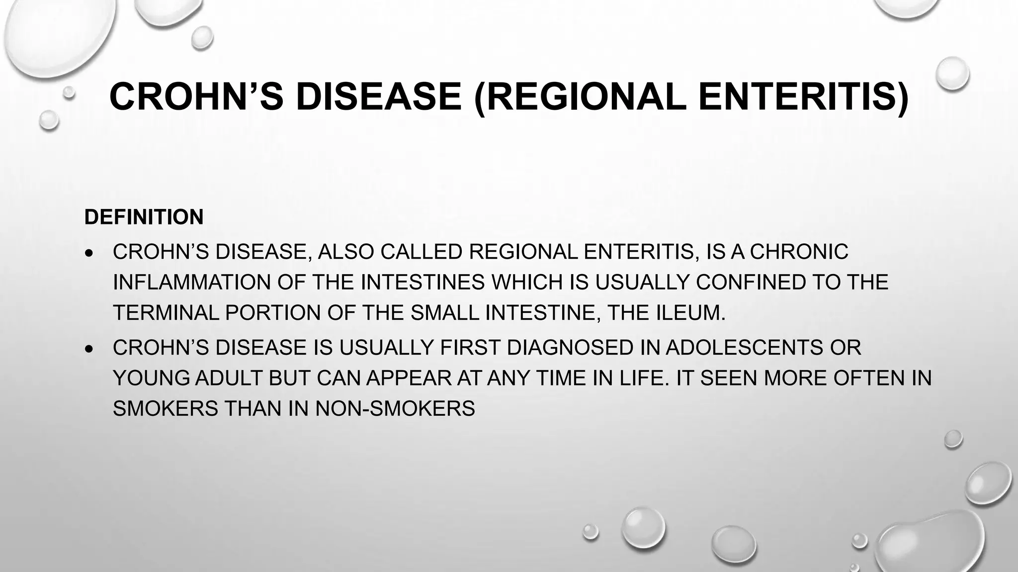 TWO MAIN TYPE OF INFLAMMATORY BOWEL DISEASE ppt | PPTX