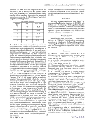 A Novel Optimum Technique for JPEG 2000 Post Compression Rate Distortion Algorithm | PDF