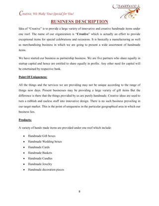 55735202 business-plan-on-hand-made-items | PDF