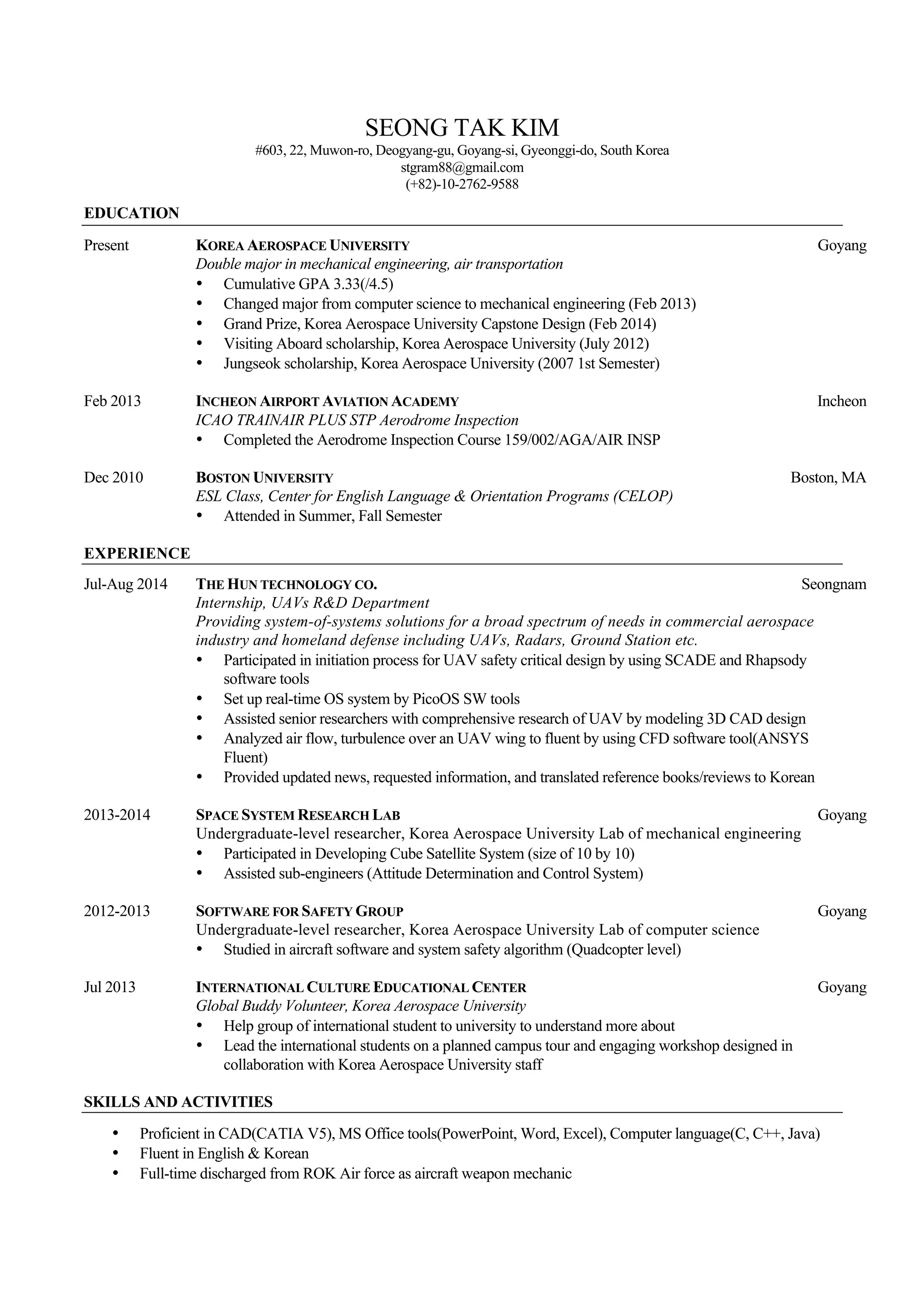 Kim_CV_2015_Regular | PDF