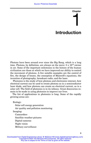 Photonics Essentials An Introduction With Experiments T Pearsall | PDF