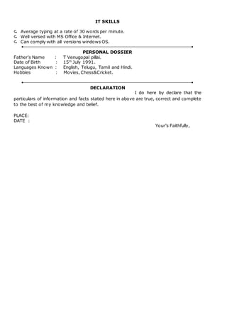 Ajith resume | DOCX