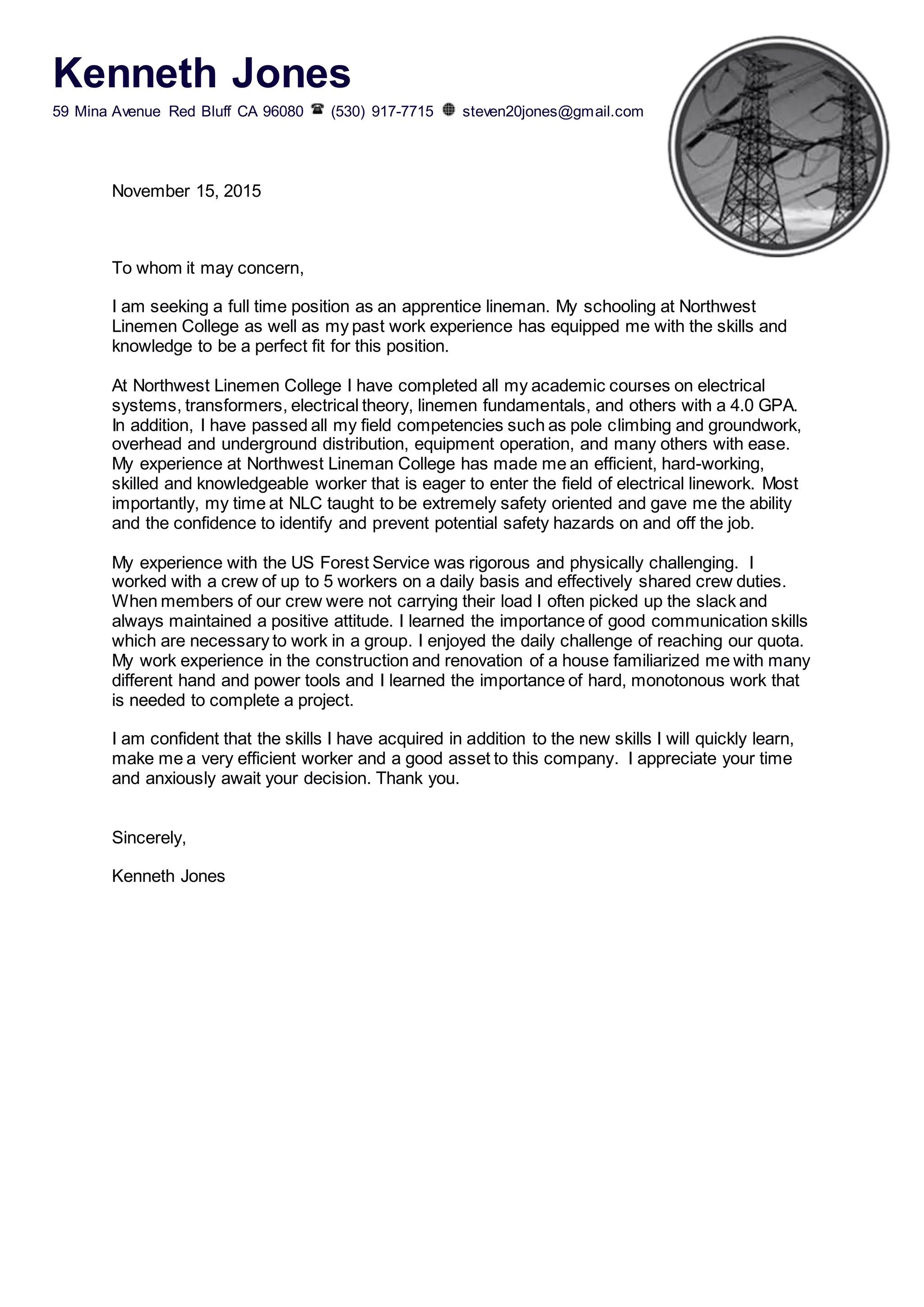 cover letter nlc | DOCX