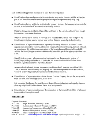 BOP: Inmate Personal Property | PDF