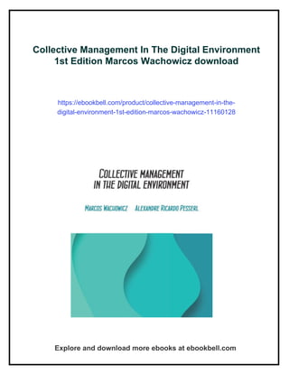 Collective Management In The Digital Environment 1st Edition Marcos ...