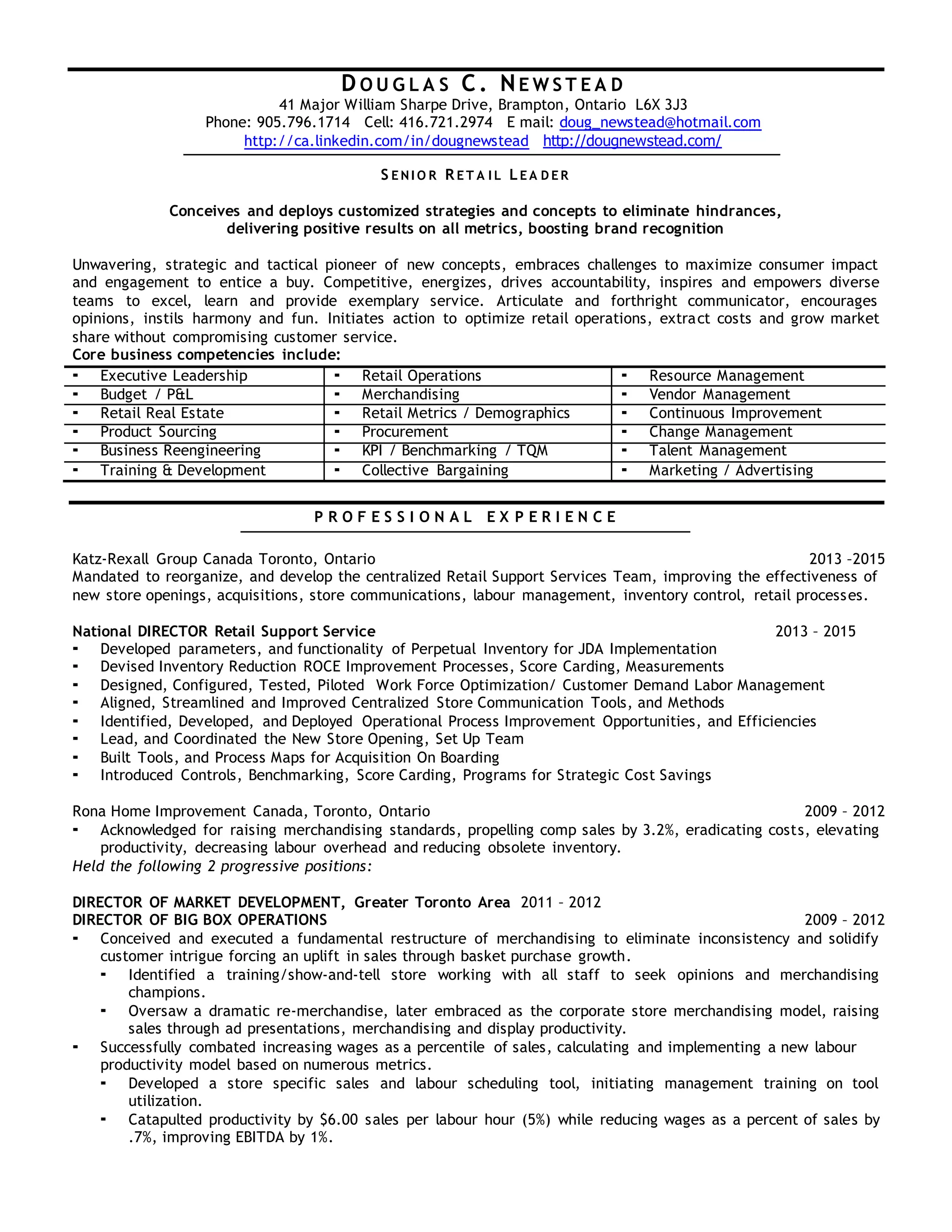 Douglas Newstead Resume April,5 2015 (1) | DOCX