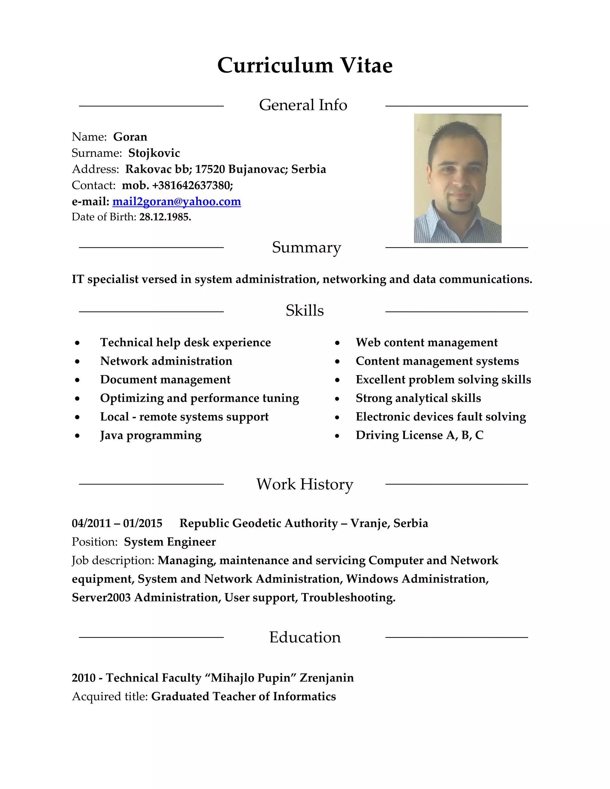 Curriculum Vitae ENG | PDF