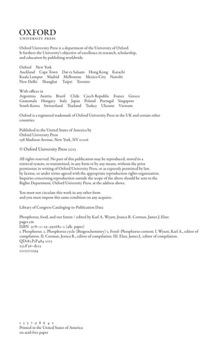 Phosphorus Food And Our Future 1st Edition Karl A Wyant Editor | PDF