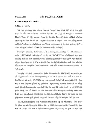 NGHIÊN CỨU PHƯƠNG PHÁP QUAY LUI VÀ ỨNG DỤNG GIẢI BÀI TOÁN SUDOKU | PDF