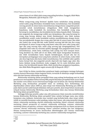 Relationship Marketing Dalam Perspektif Islam | PDF