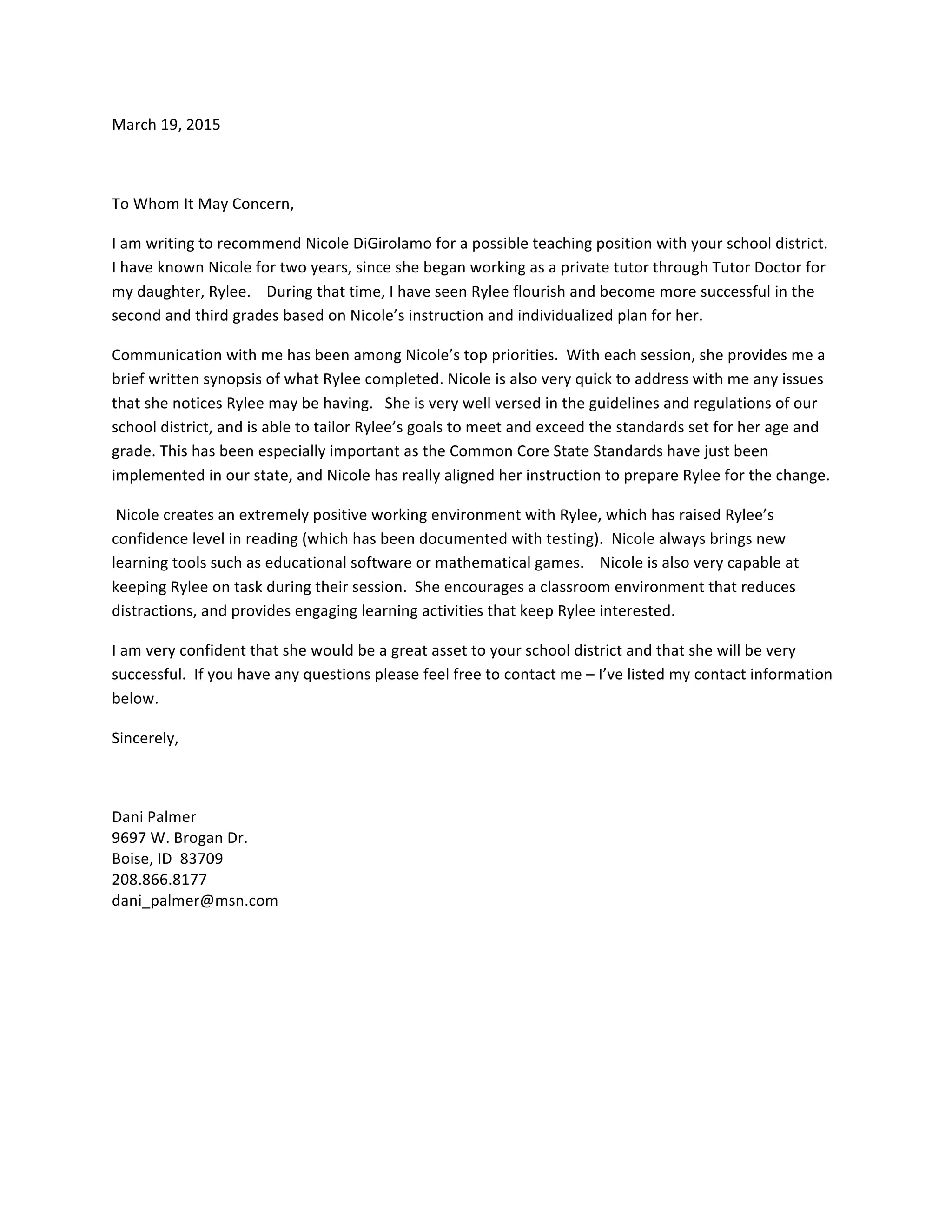 PalmerLetter_ND | PDF