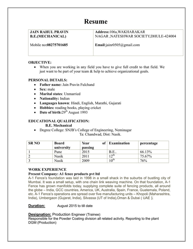 Rahul CV PDF | PDF | Logistics | Business