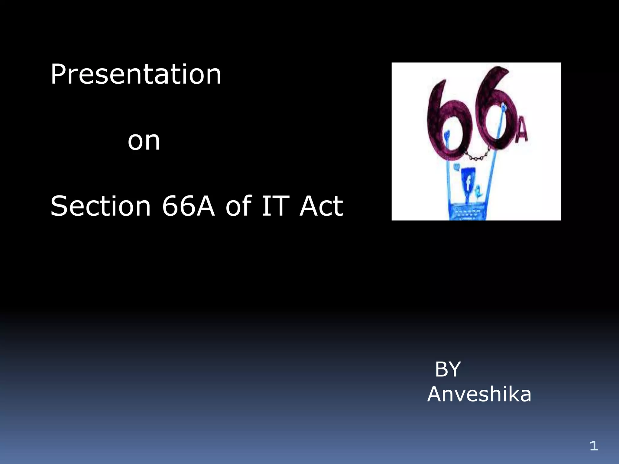 Section 66 of Information Technology Act. | PPTX