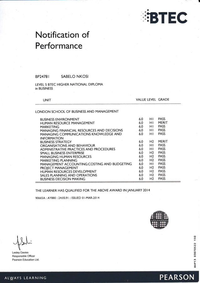 BTEC Higher National Diploma | PDF | Business Administration | Business