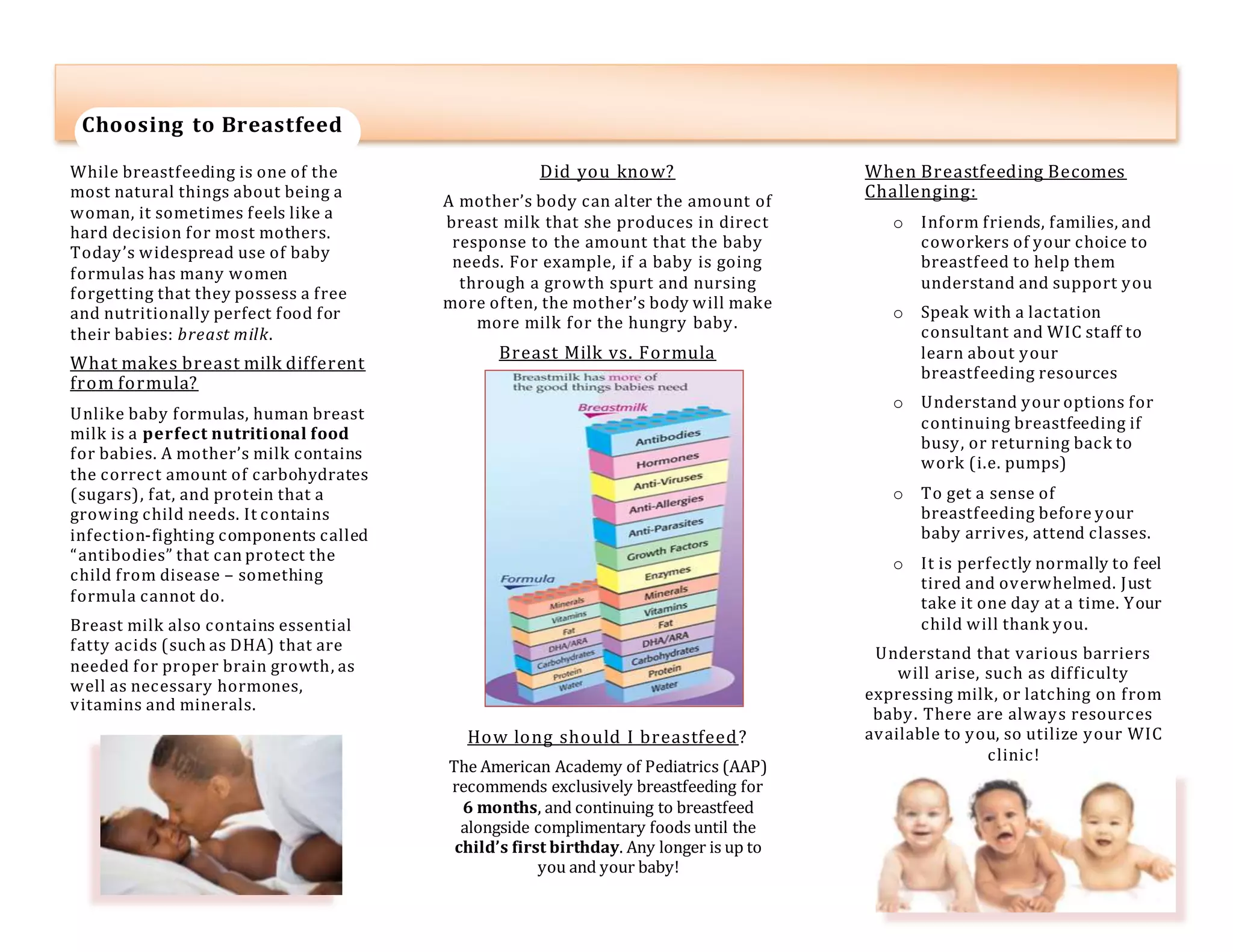 Breastfeeding Brochure | DOCX