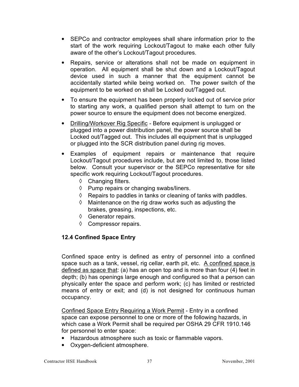 Contractor Hse Handbook